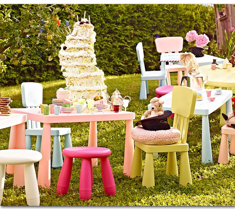 Thickening Children’s Desk and Chair Set Kindergarten Dining Table Set ...