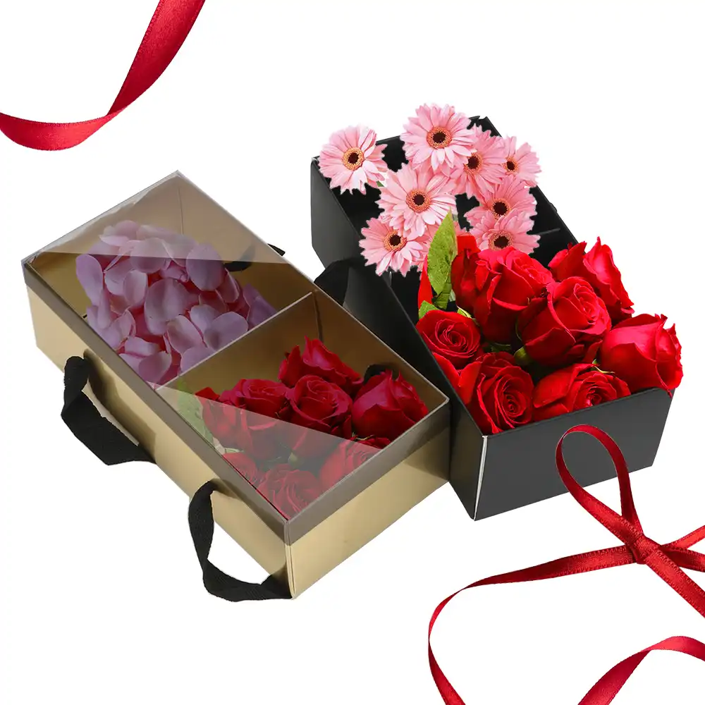 luxury rose candy paper flower box gift box with packaging with - 动态图库网
