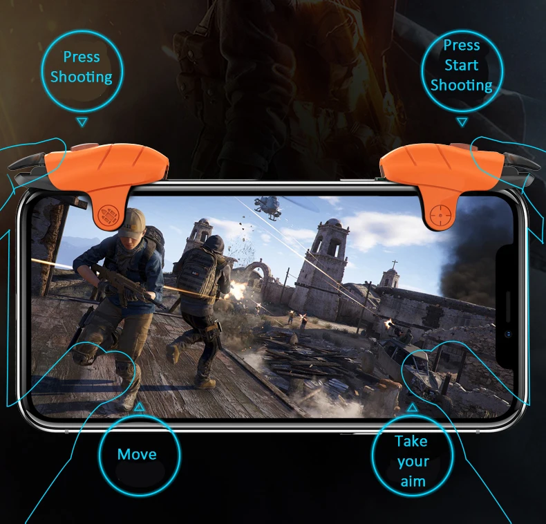 Gaming Triggers for Cell Phones Android iOS iPhone PUGB Mobile/COD/PUBG ...