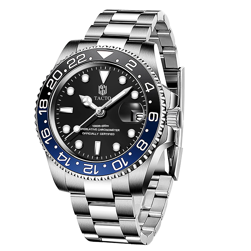 Dropping Shipping 2023 TACTO Relógios Masculinos De Luxo Gmt Sport ...