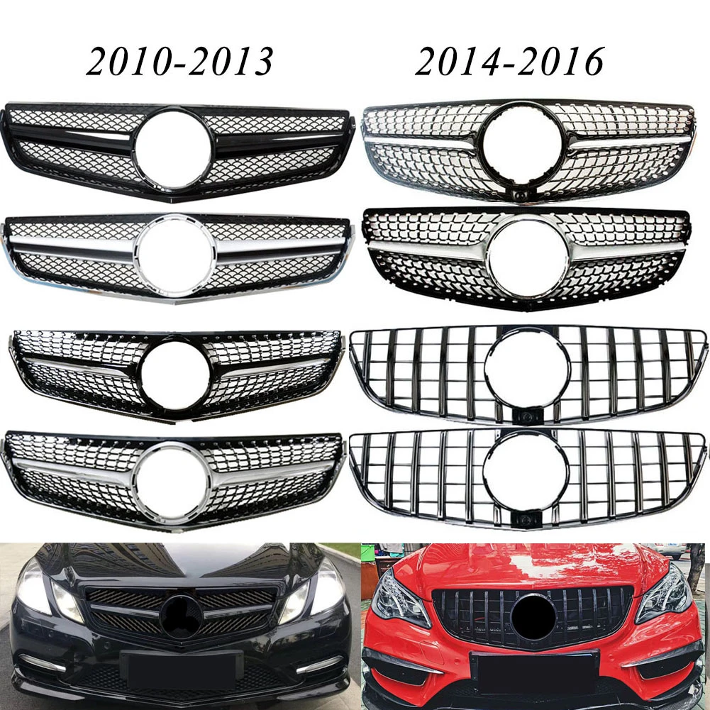 Car Front Racing Bumper Grille Upper Facelift Grill For Mercedes Benz ...