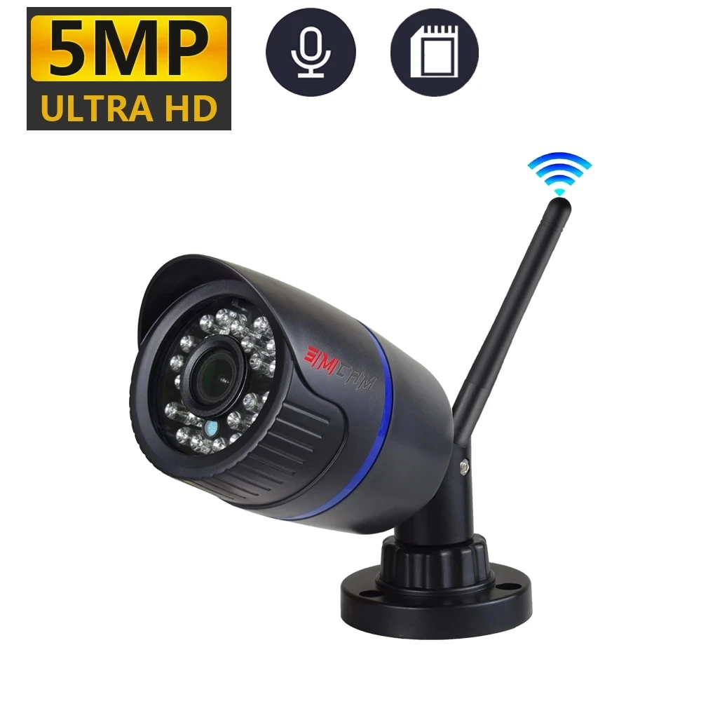 5mp 2khd Smart Wifi Ip Camera Outdoor Onvif P2p Audio Cctv With Sd Card ...