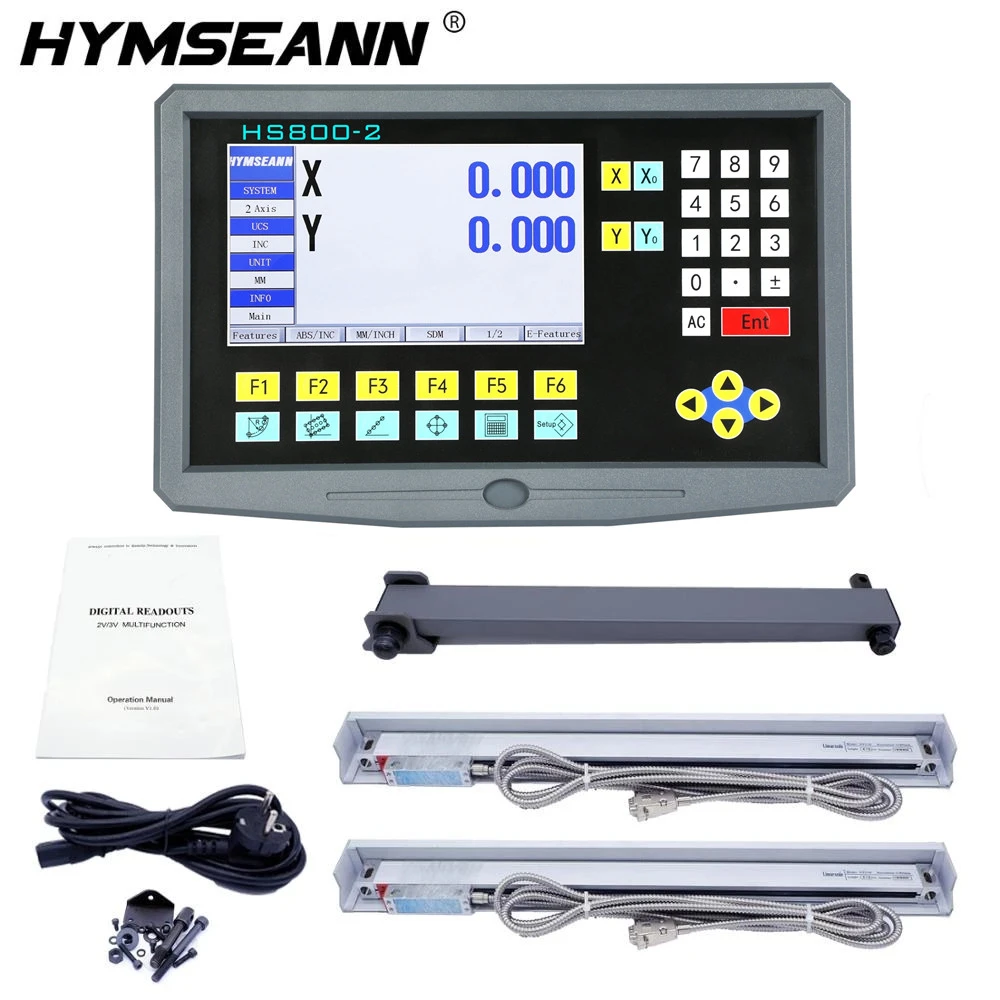 Multilingual 2 Axis Lcd Dro Kit Hs800-2 Turning Lathe Milling Digital ...