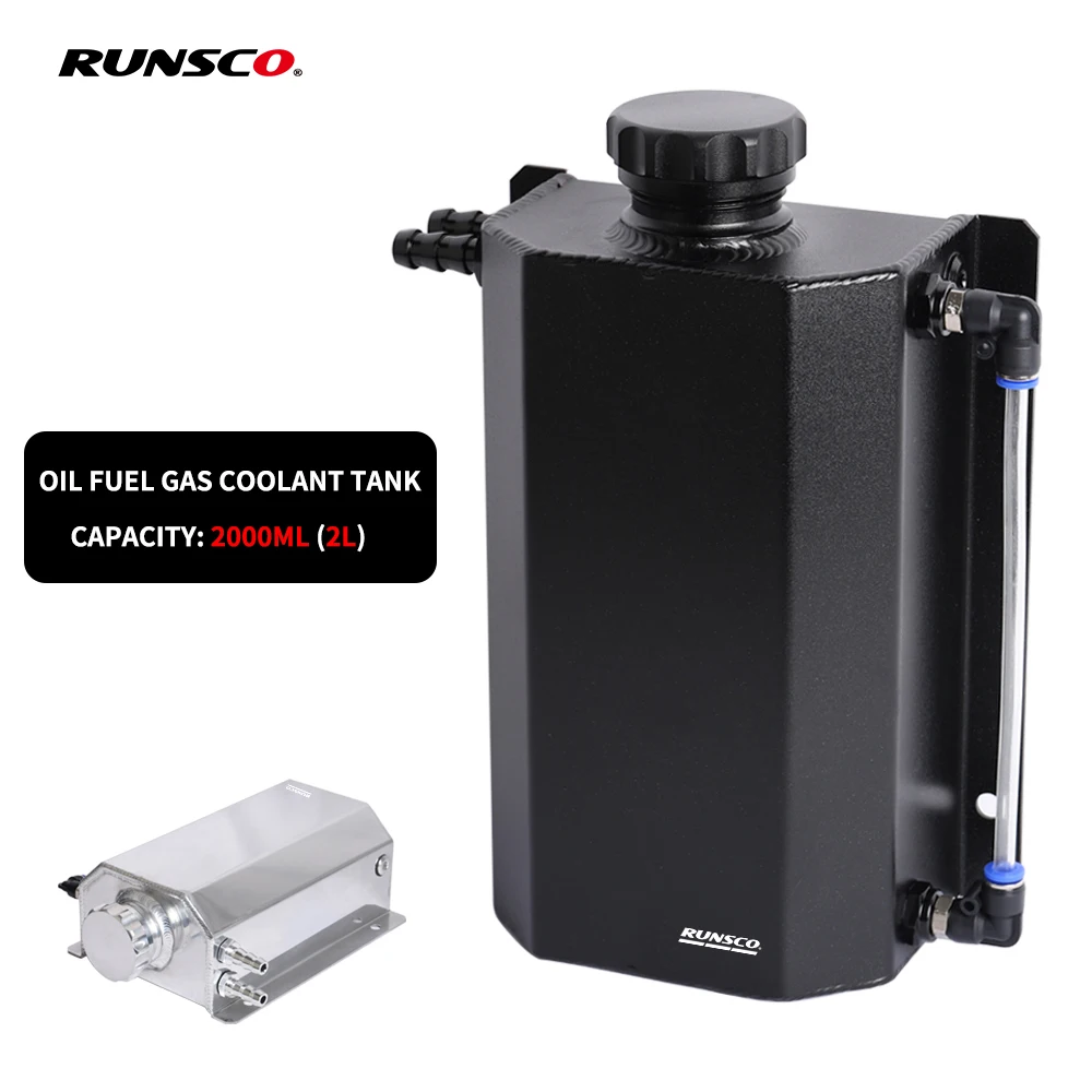 2L-2000ML-Engine-Oil-Fuel-Gas-Catch-Can-Breather-Tank-Bottle-Coolant ...
