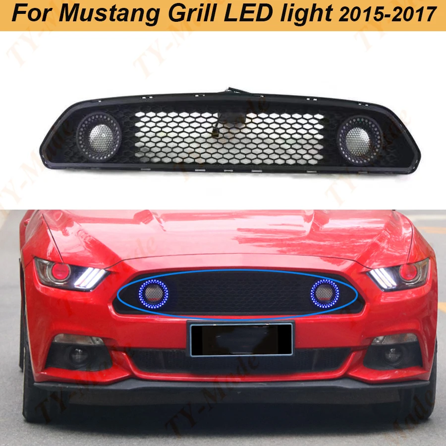 For Mustang GT500 Style ABS Grill With Led Trim Body Kit Tuning Part ...