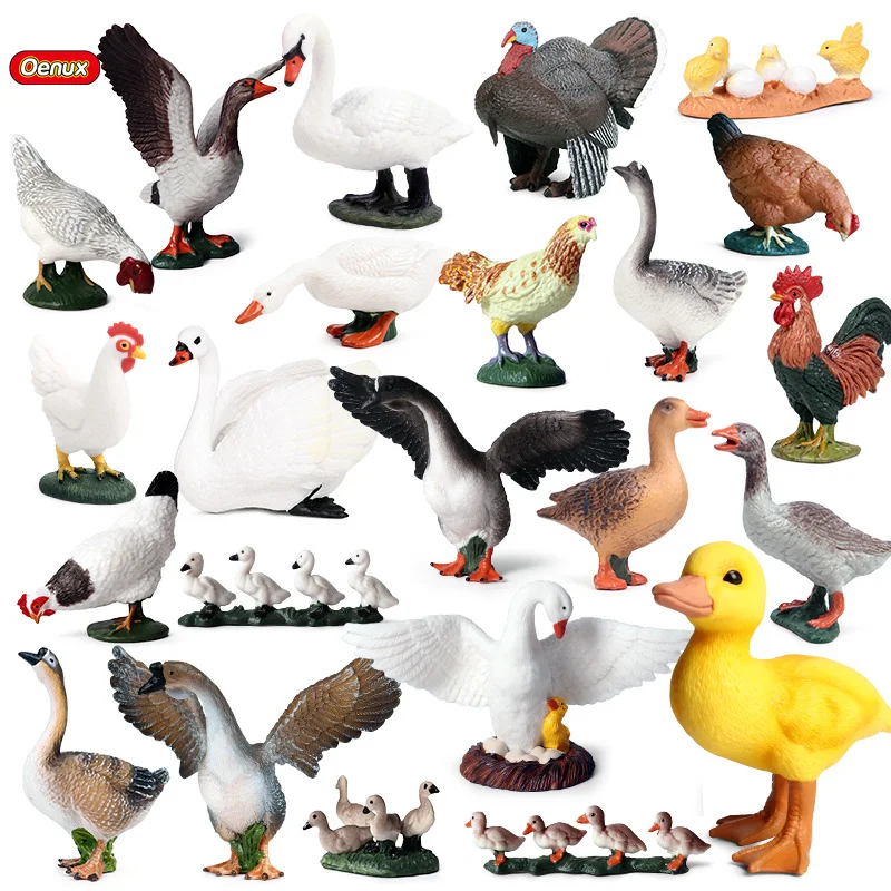 Oenux-Simulation-Cute-Poultry-Farm-Animals-Model-Duck-Goose-Swan-Hen ...