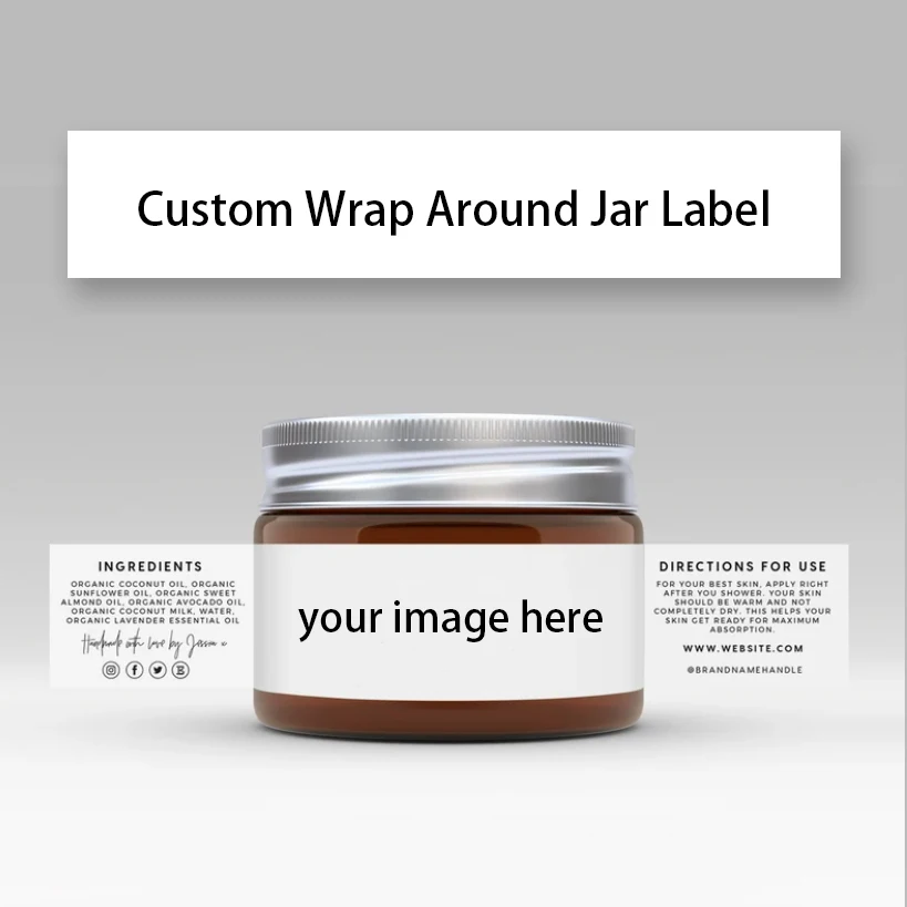 Branded Jar Labels Candle Tin Packaging Box Stickers Personalized ...