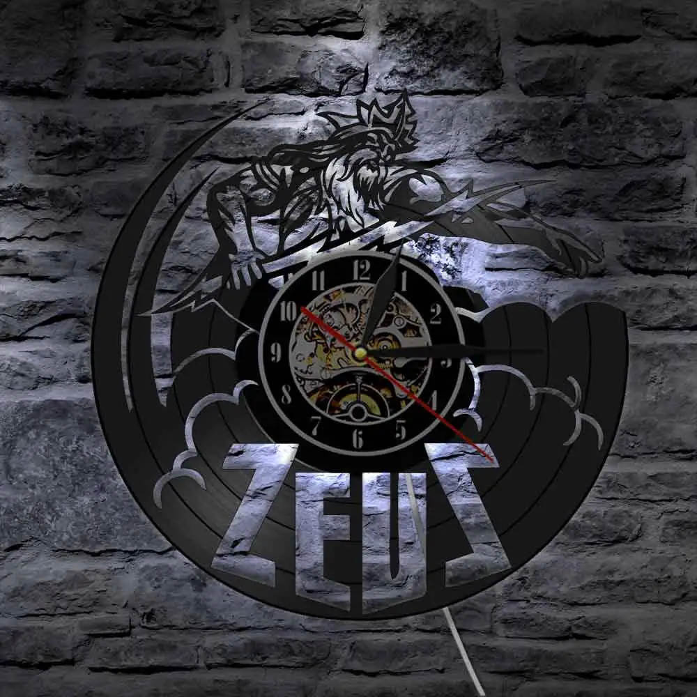 Relógio de parede infantil com gravação a laser, mito vintage de zeus ...