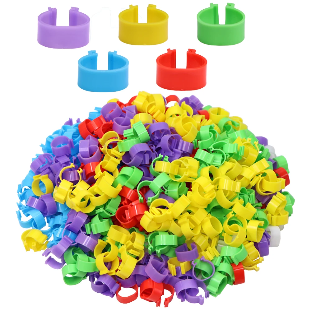 100PCS-Plastic-open-loop-Poultry-Ankle-Rings-in-6-Colors-reusable ...