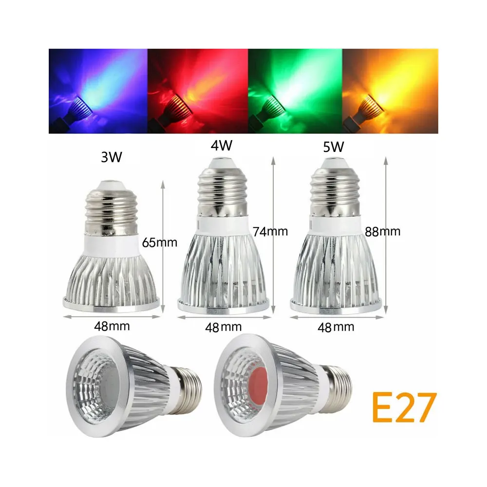 Ampoule,Bleu-GU10-Pas de-3W--Projecteur LED à intensité variable haute puissance, ampoule GU10 ...