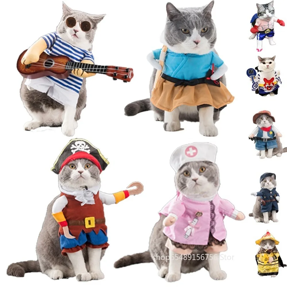 Cat-Pet-Cosplay-Suit-Cats-Clothes-Firecrackers-Corsair-Cowboy-Cute ...