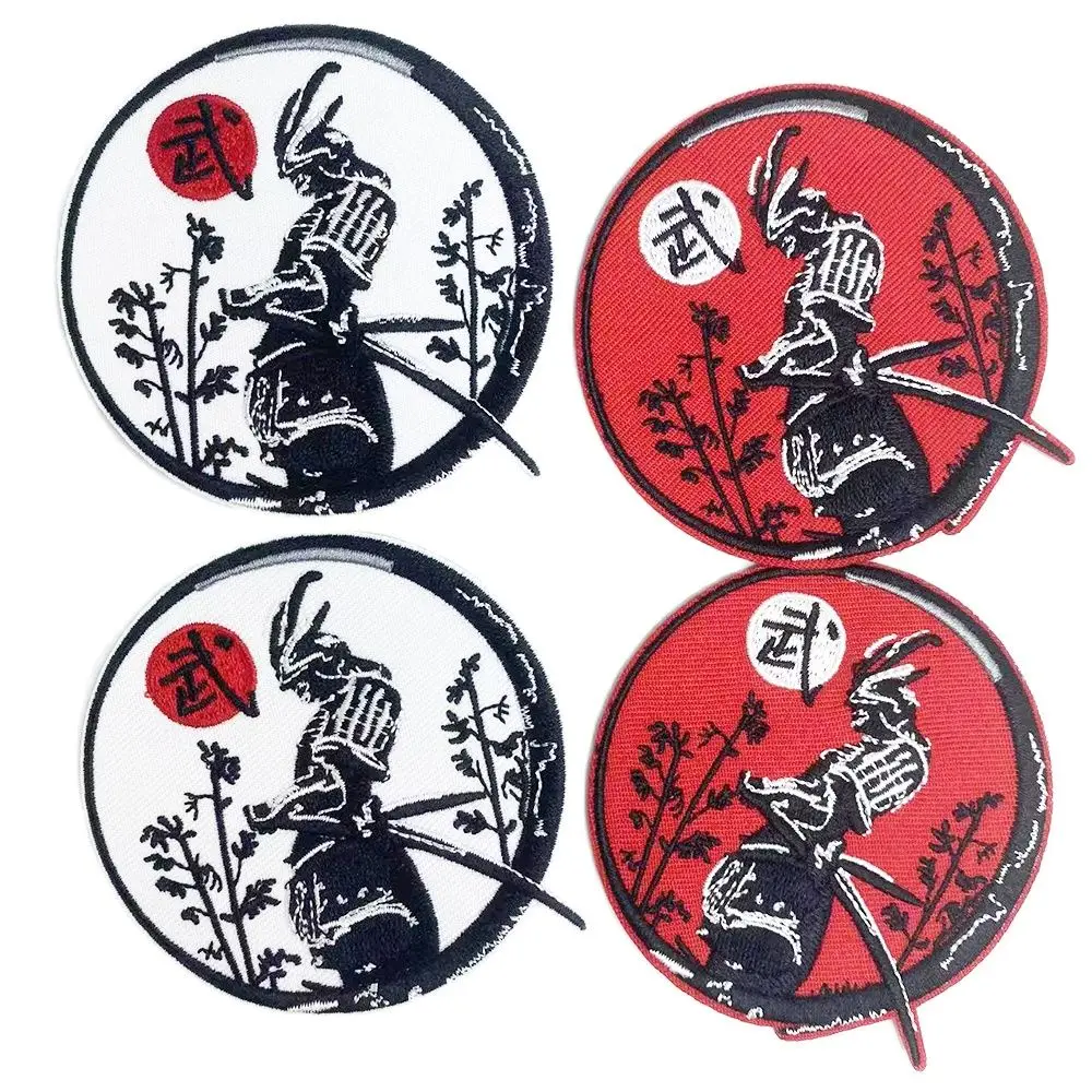 Japanese-Samurai-Embroidery-Patches-with-Sword-Japanese-Cultural-Style ...