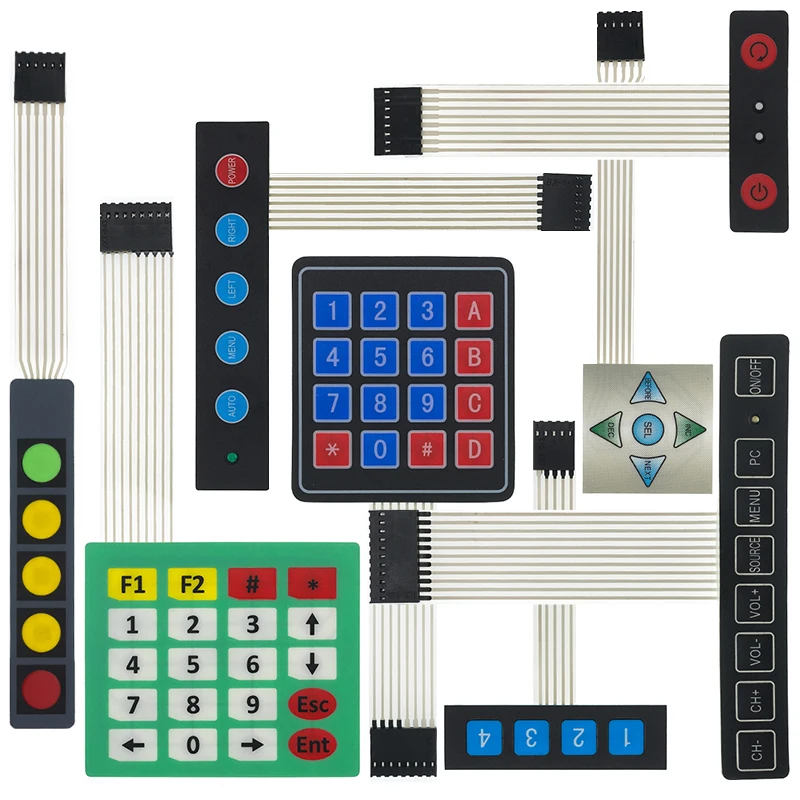 Clavier matriciel à 16 touches, 1x4, 4x4, 4x5, interrupteur à Membrane ...