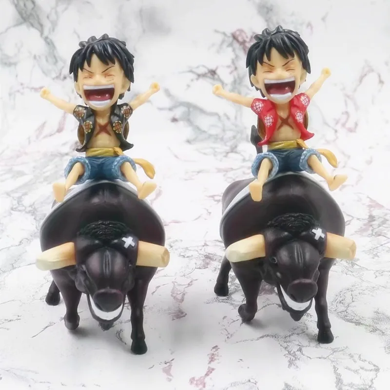 Cheng yuan Anime One Piece/Sea King GK Statue Luffy Bull Riding Black ...