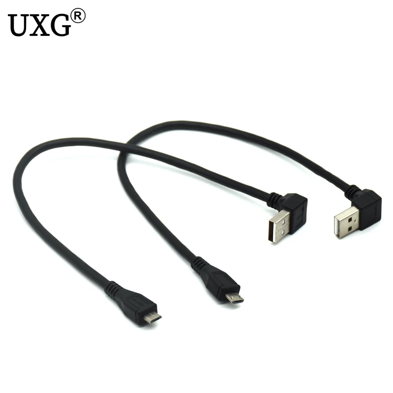 Up & Down Angled 90 Degree USB 2.0 AM Male to Micro usb Male Straight ...