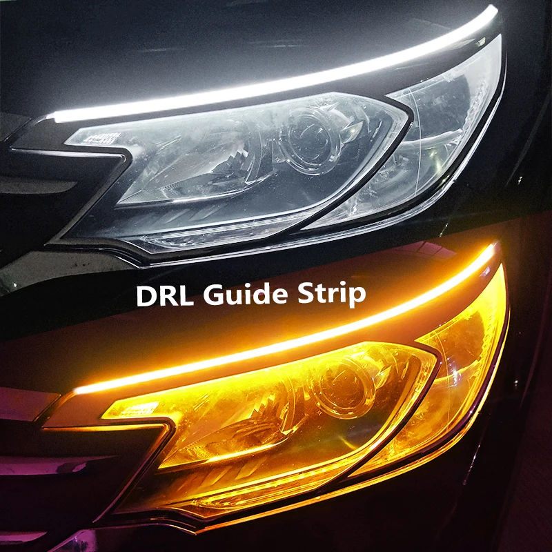 2Pcs-Car-LED-Light-Strip-DRL-Daytime-Running-Lights-Flexible-Auto ...