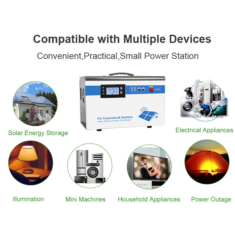 Anern 220V 1000W Solar Generator Portable AC Output Power Station Home ...