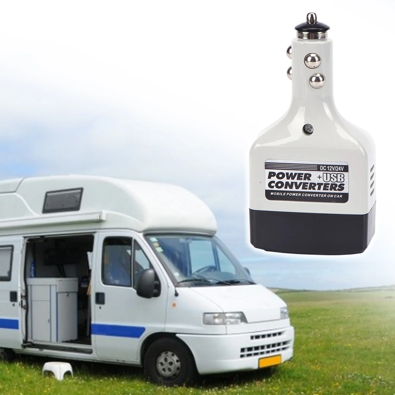 USB Auto Car Power Converter DC 12/24V To AC 220V Car Inverter For All ...