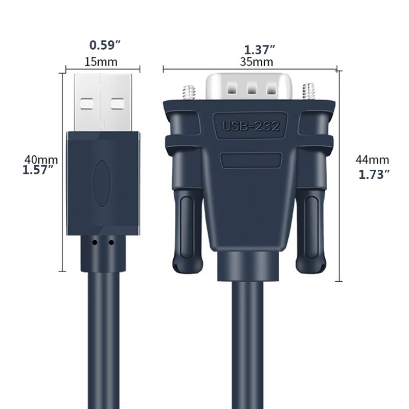 USB to Serial Adapter, USB to RS-232 Male DB9 Serial Cable for Windows ...