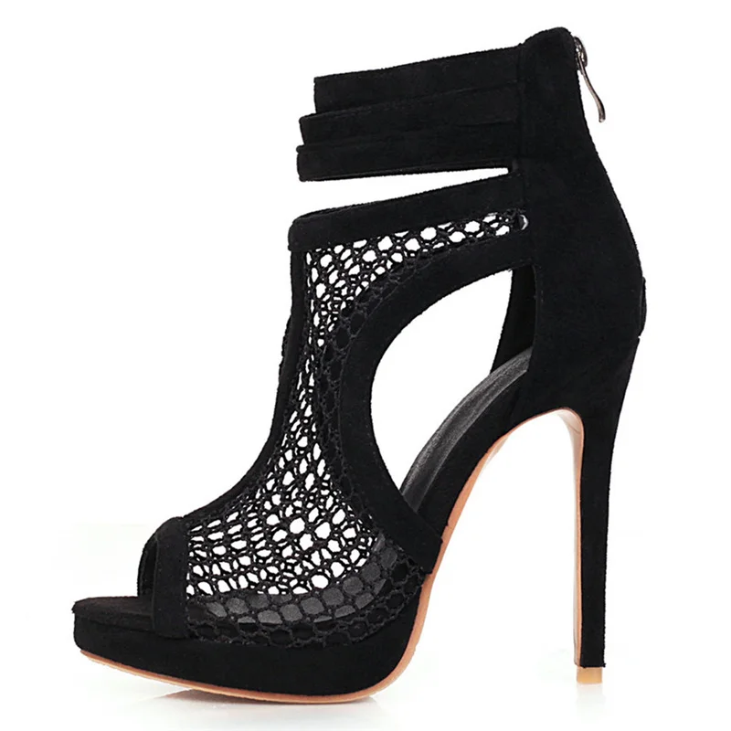 Peep-Toe-Mesh-Sandals-Women-Sexy-Summer-Shoes-Breathable-Cool-Party ...