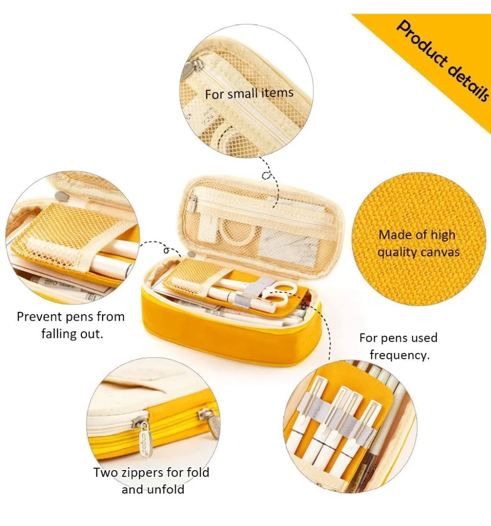 Trousse scolaire,Angoo – stylo de poche classique,sac de rangement de ...