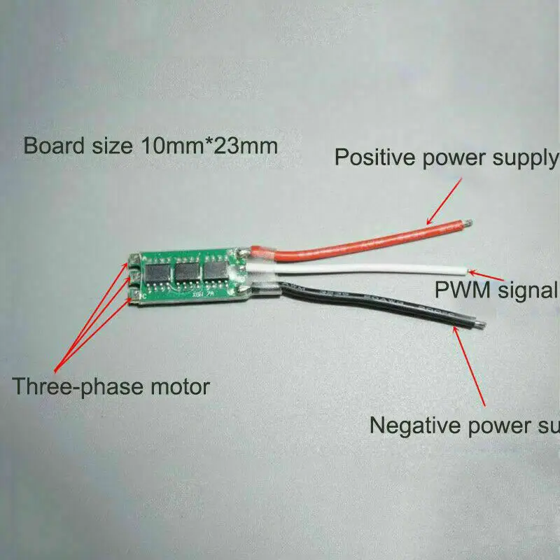 Mini RC Airplane 2S Brushless ESC 6A-7A 5-8.5V Mini Electronic Speed ...