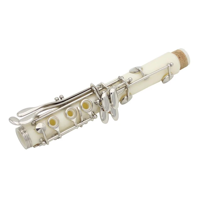 White Clarinet With Gold Keys