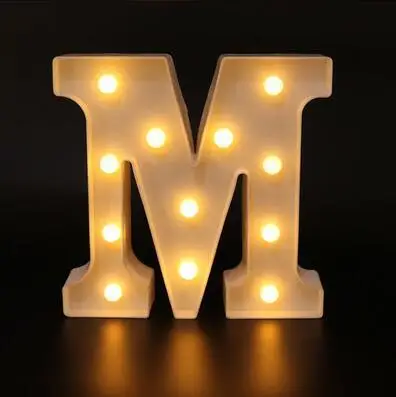 Letras decorativas Letra del alfabeto Luces LED Lámpara luminosa con ...