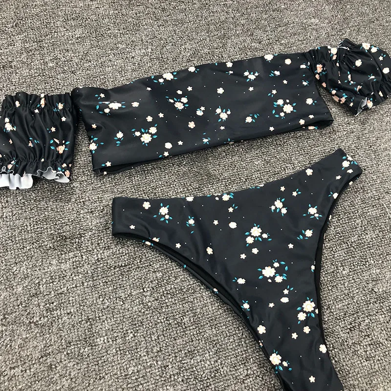 Generic Sanderala Woman Cute Mini Bikini Set Print Flower Swimsuit Lady ...