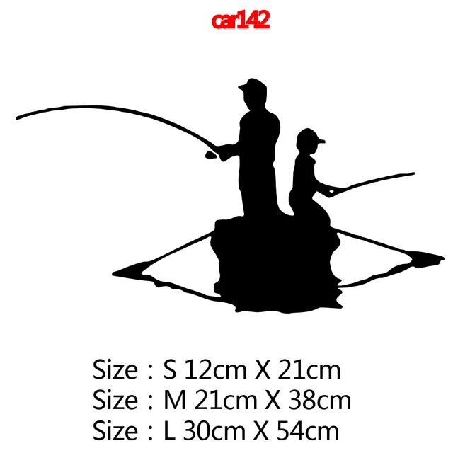 Car-styling Funny Go Fishing and Carp Hunter Car Decal Stickers 3D Car ...