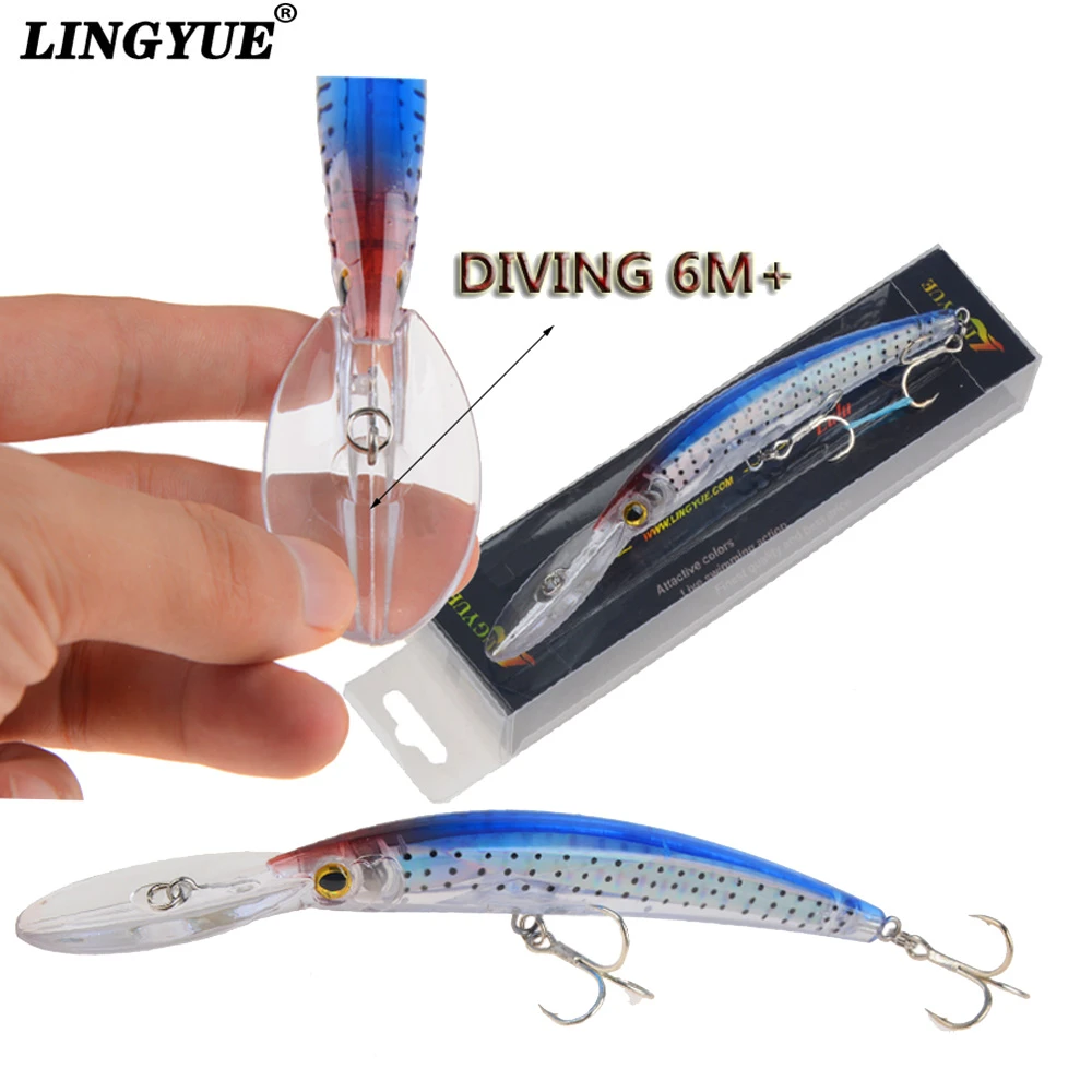 LINGYUE Floating Fishing Lure Big Shad Minnow 17cm 24g Artificial Bait ...