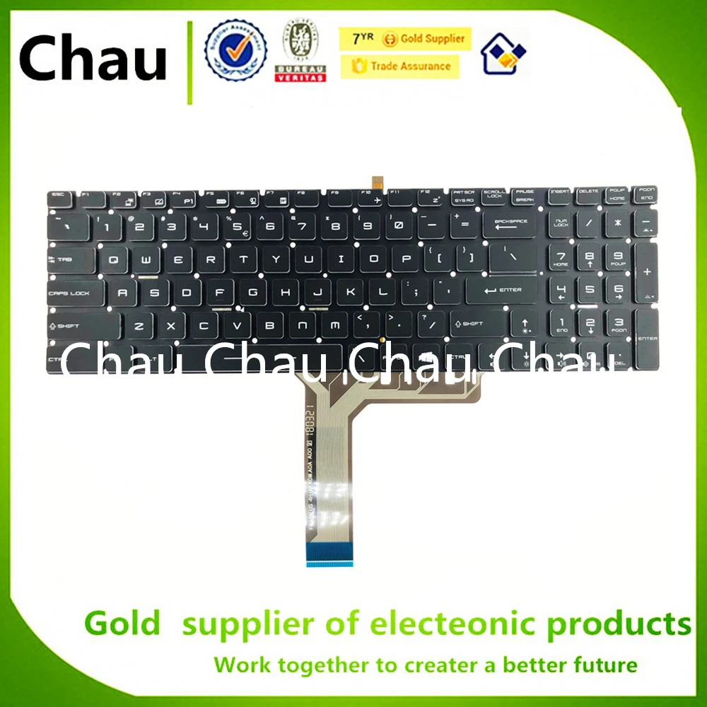 Chau New For MSI GP63 GP73 GF62 GF62VR GF72VR Keyboard Full Colorful ...