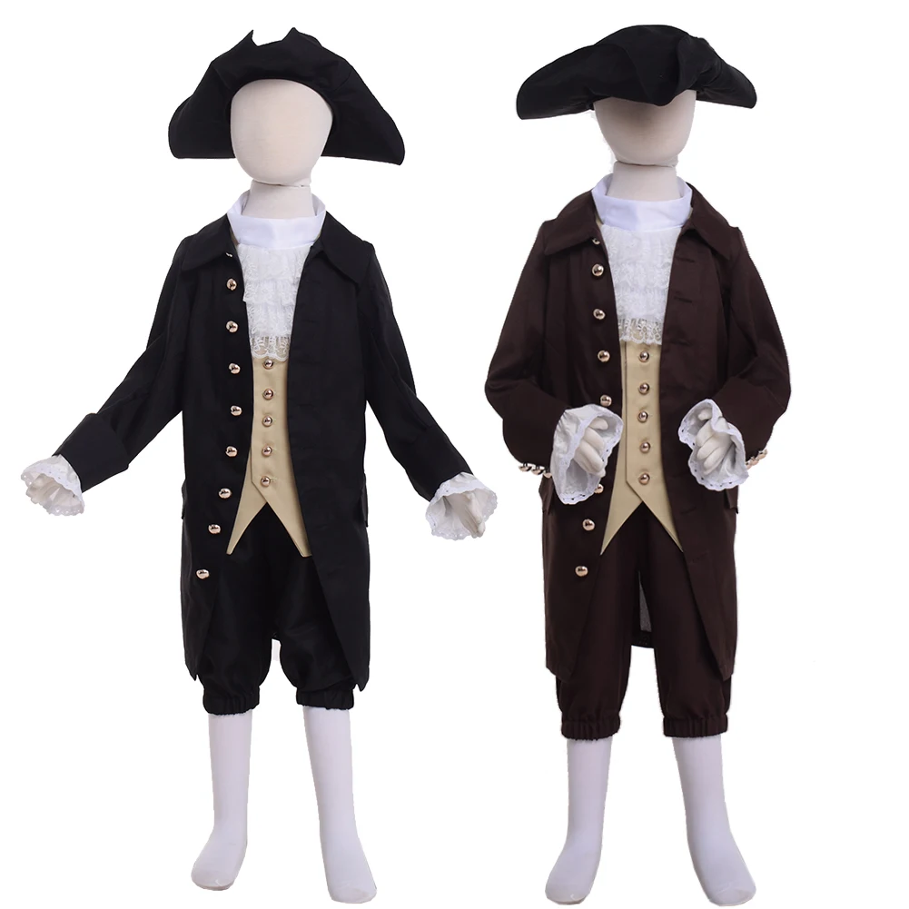 Revolution Colonial Outfit Costume Boys Vintage Halloween Party ...