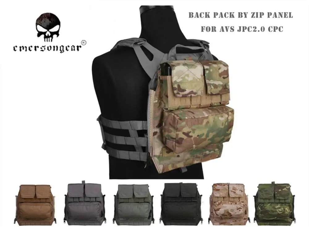 Emerson Back Pack By Zip Panel For Avs Jpc2.0 Cpc Tactical Vest Pouch ...