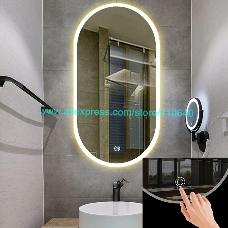 Touch Switch Sensor Bathroom Mirror | Touch Sensor Light Switch Mirror ...