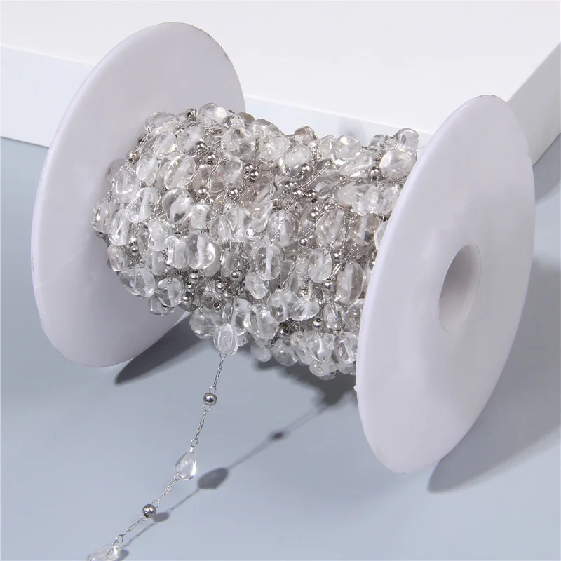 Irregular-1M-Stainless-Steel-Natural-Stone-Chains-Bead-Clear ...