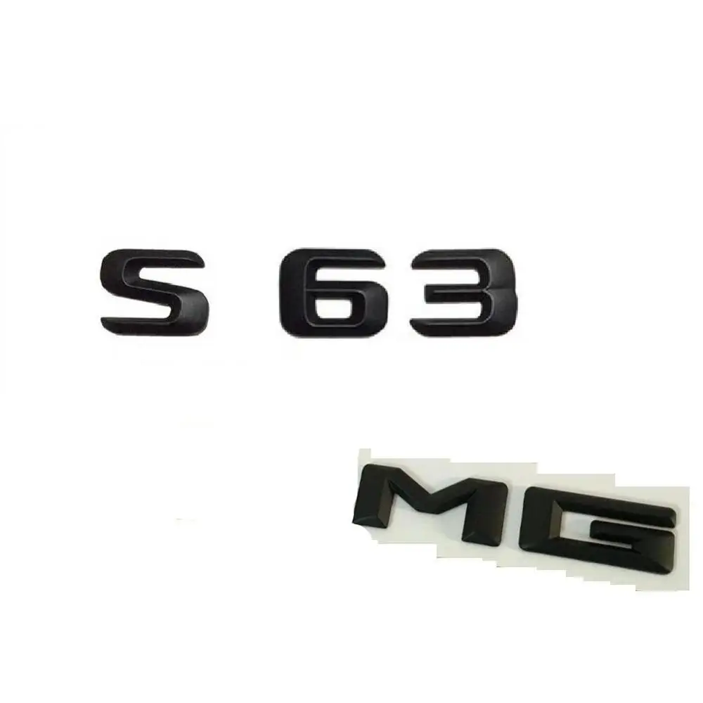 Black Letters S 63 For Amg Trunk Emblems Badges For Mercedes W221 W222 ...