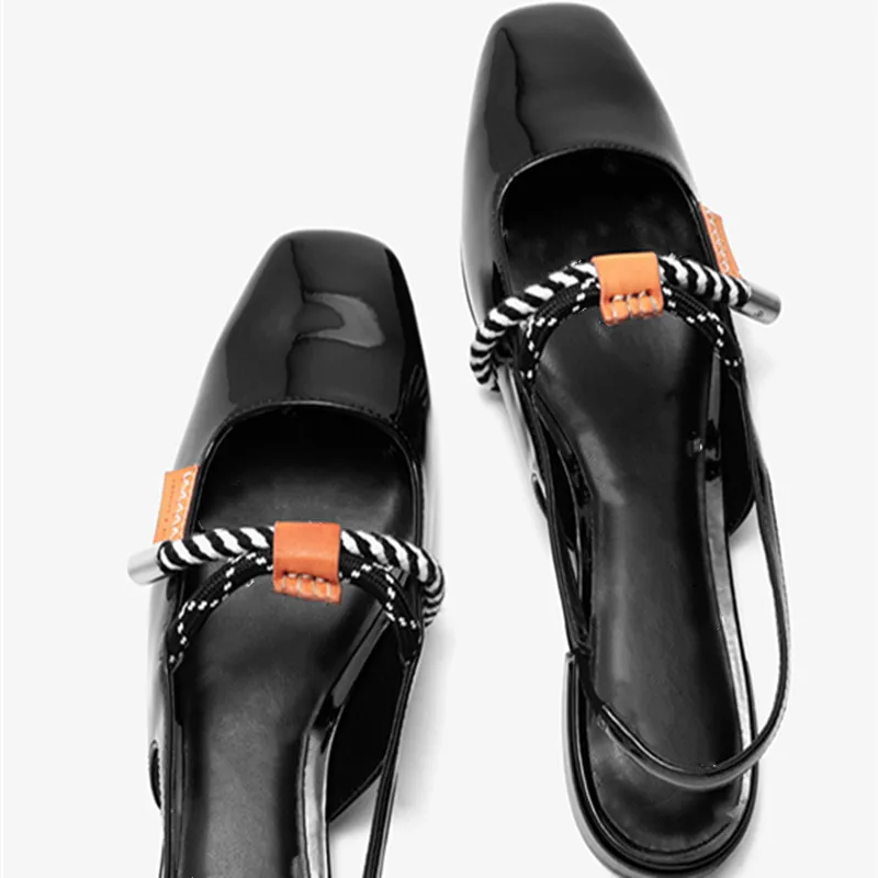 New Arrivals Square Toe Shoes Belts Patent Leather Size 35 40 Summer ...