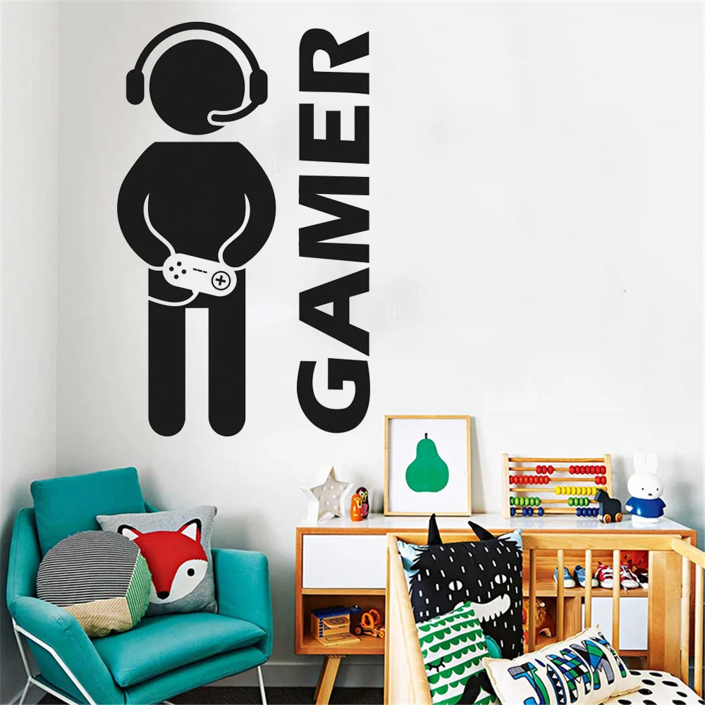 Most-Popular-Gamer-Wall-Sticker-Video-Game-Home-Decor-Living-Room-Kids ...