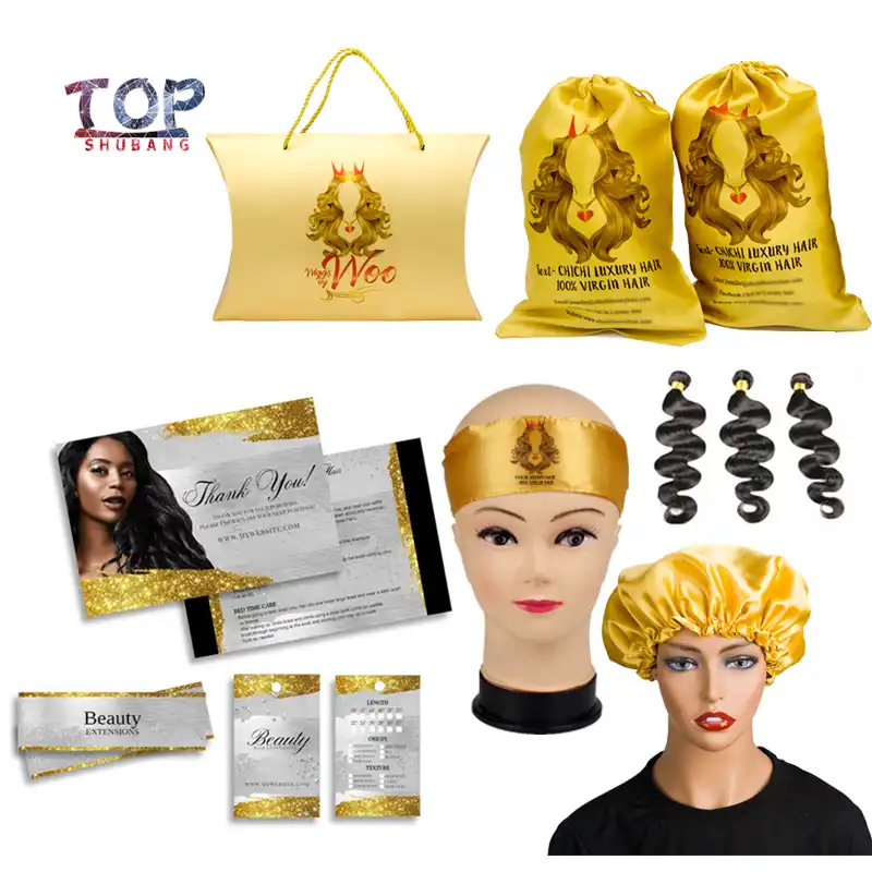 Customized Logo Black Wig Package Women Hair Extensions Bundles ...
