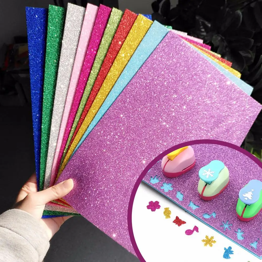 10Pcs-Colorful-EVA-Sponge-Paper-Glitter-Thick-Scrapbooking-Crafts-DIY ...