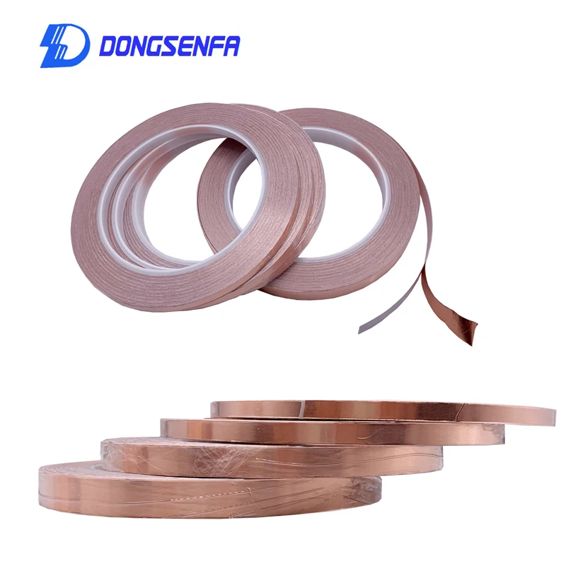10pcs-20M-roll-Single-Side-Conductive-Copper-Foil-Tape-Strip-Adhesive ...