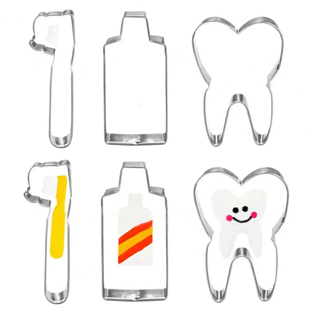 3Pcs-Set-Cookie-Mold-Portable-Multifunctional-Rust-proof-Tooth-Shaped ...
