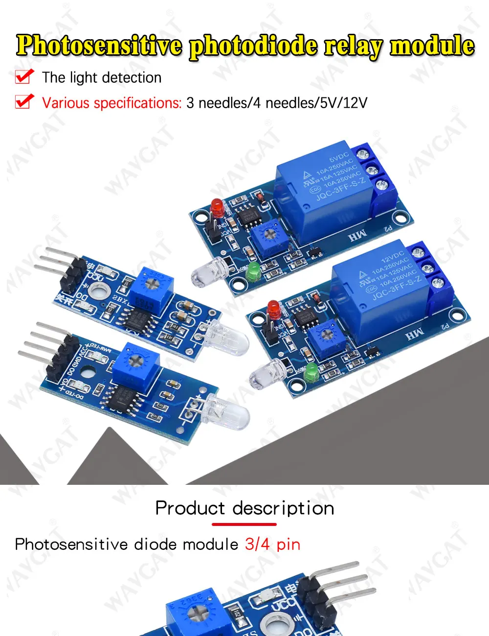LM393 Photosensitive Optical Light Sensor Module Shield DC 3-5V For Arduino