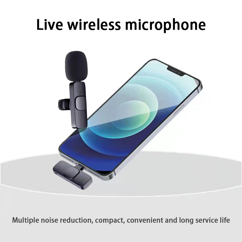 Usbc avec boitier Microphone Lavalier sans fil, pour enregistrement ...
