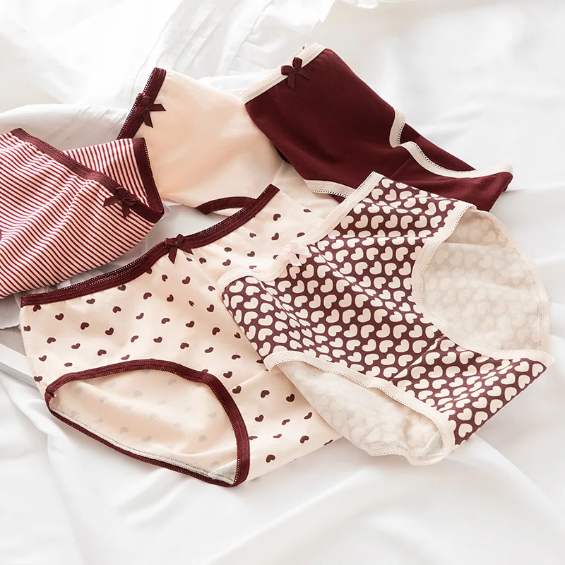 Ropa interior de algodón para mujer, bragas sin costuras de cintura ...