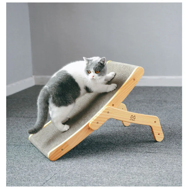 Griffoir,Grattoir Vertical en bois massif 3 en 1 pour chat,planche à ...