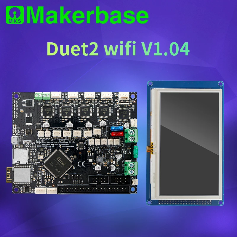 Makerbase 32 비트 복제 듀엣 2 Wifi V1.04 제어 보드, Duex5 V0.9a, 3d 프린터 부품 용 4.3 ...