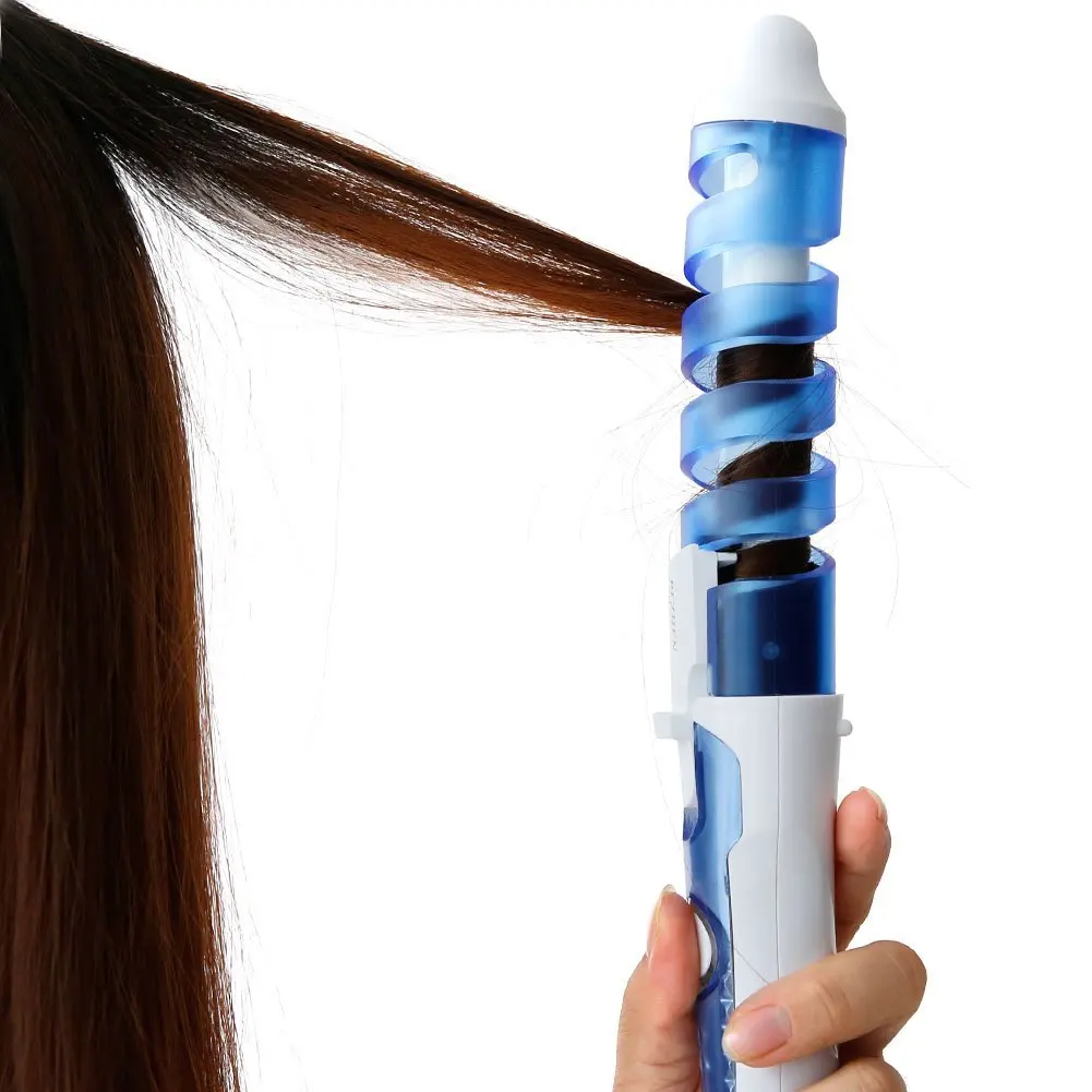 Mini bigoudi électrique en céramique, fer à friser en spirale, pour ondulation des cheveux ...