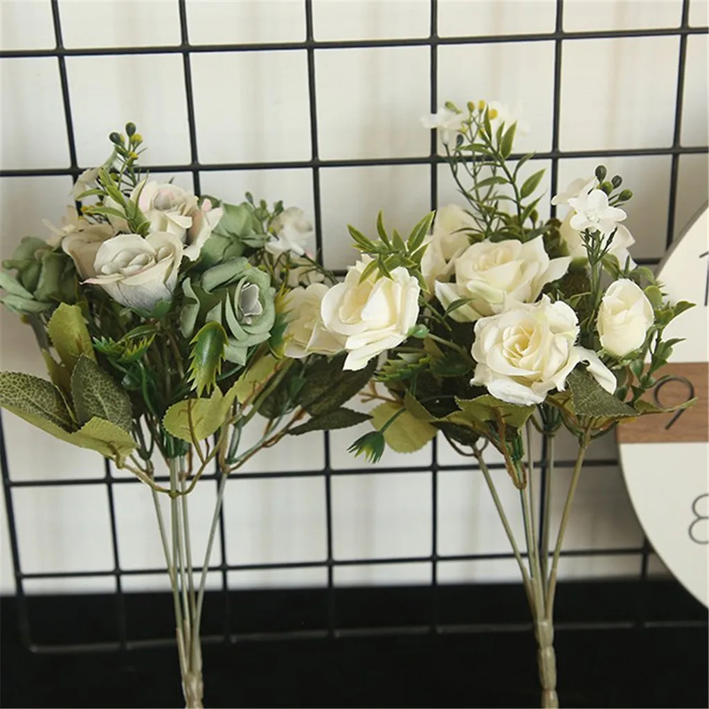 Угловая роза Diy вечерние украшения Винтажные Искусственные цветы маленькие свадебные фальшивые